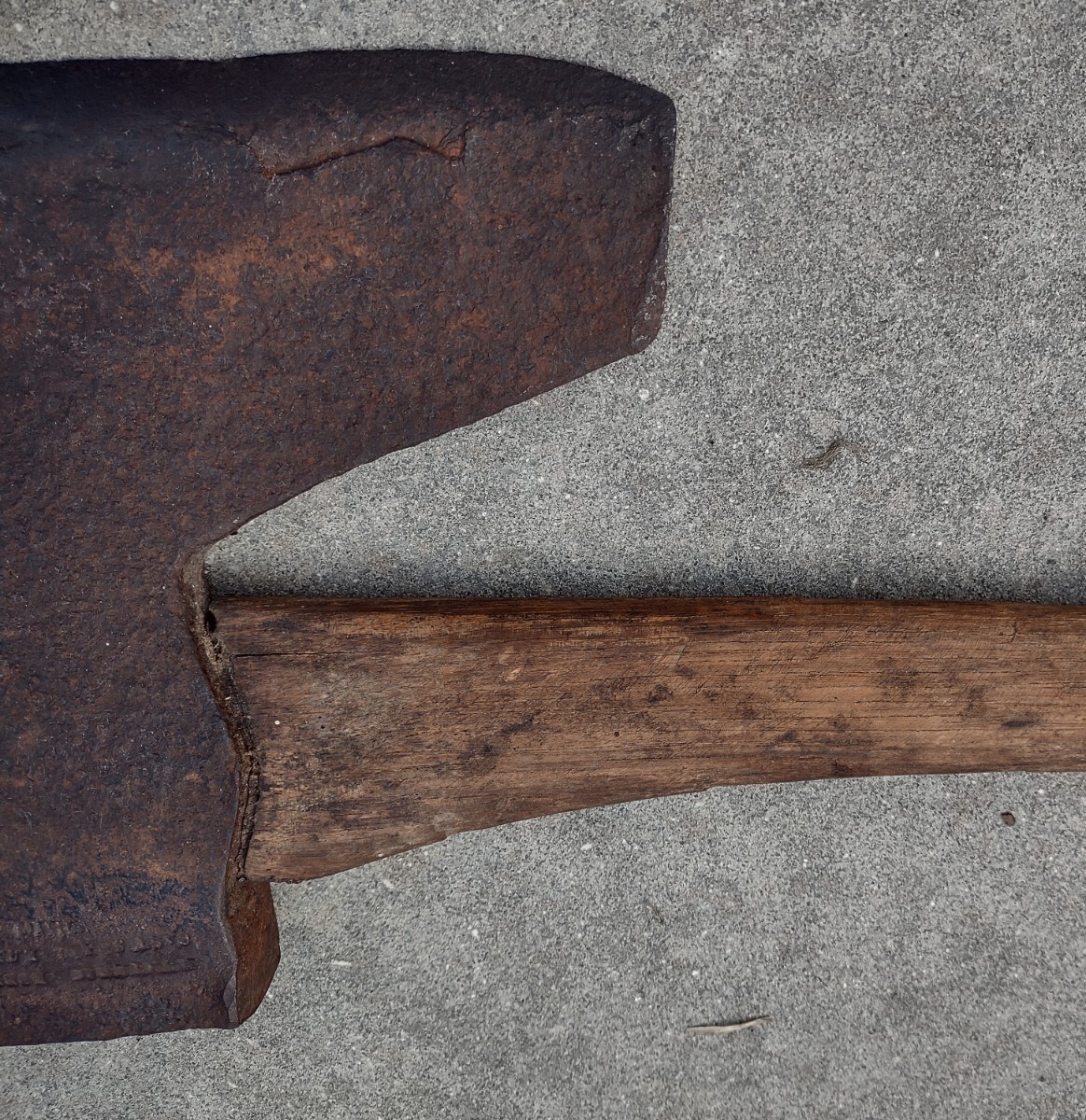 Antique Single Bevel Broad Axe Hewing Axe Logging Tool Factory Signed ...