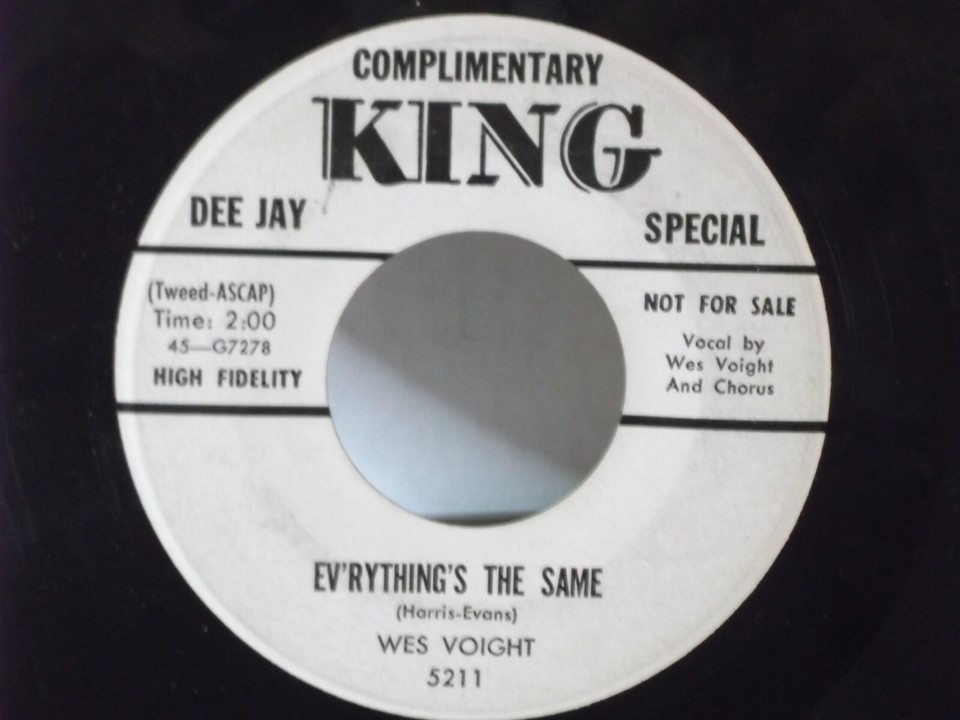 Wes Voight,King 5211,"I'm Movin' In",US,7" 45,1959 PROMO rockabilly ...
