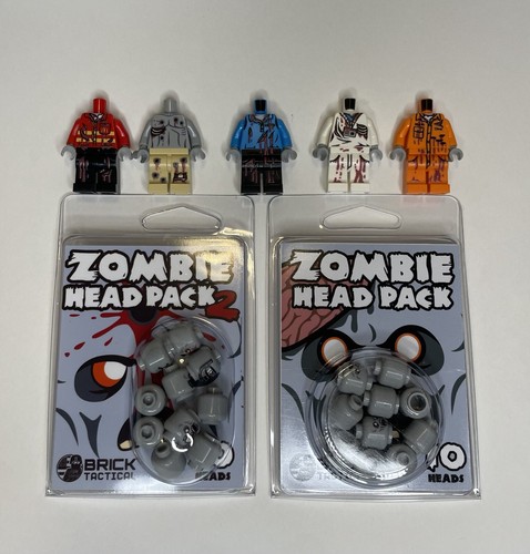Brick Tactical Custom Lego Zombie Minifigure Lot Of 5 Figures And 20 ...