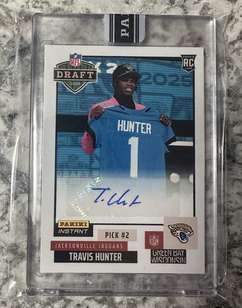Travis Hunter Jacksonville Jaguars 2025 Panini Instant Rookie Auto NFL ...