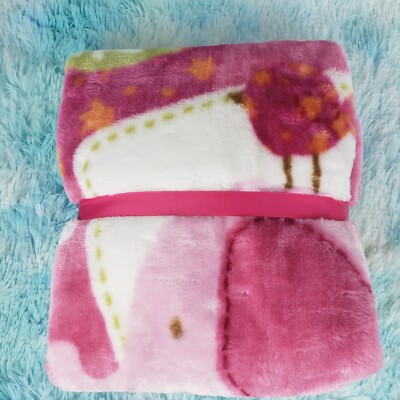 Little Bedding: Raspberry Jungle plush Blanket by NoJo | eBay