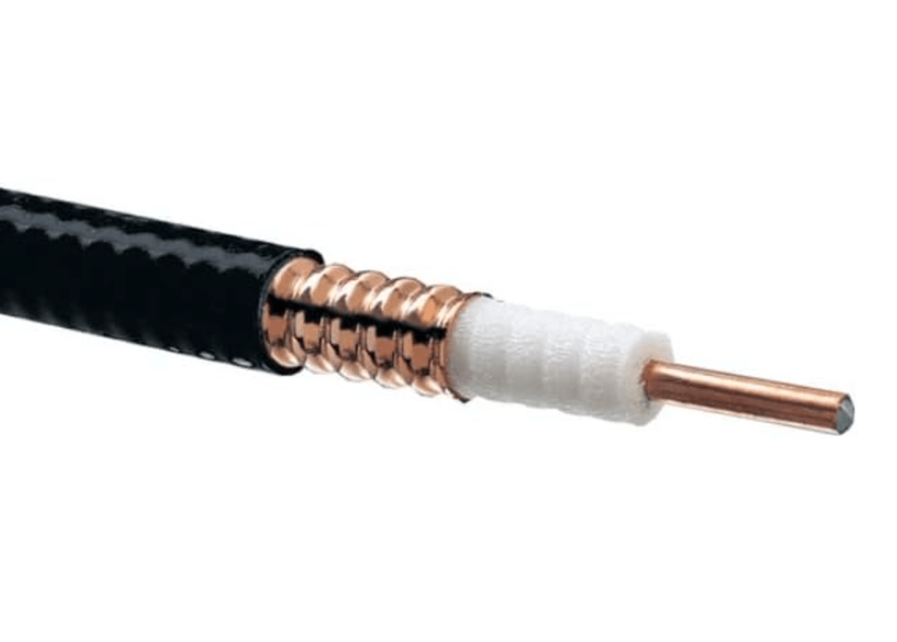 Heliax LDF4-50A 1/2 inch Low Density Foam Coaxial Cable Black Per Foot ...