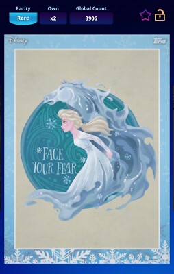 Topps Disney Collect Digital Frozen Sister's Day ELSA + NOKK Face Your ...