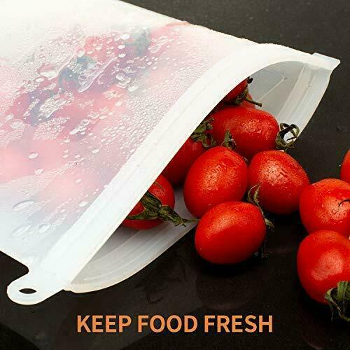 Large Extra Thick Reusable Silicone Food Storage w/Bag Holder FDA ...