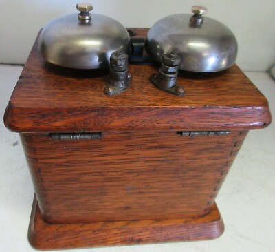 Oak Wood Bell Ringer Box circa 1930's | eBay