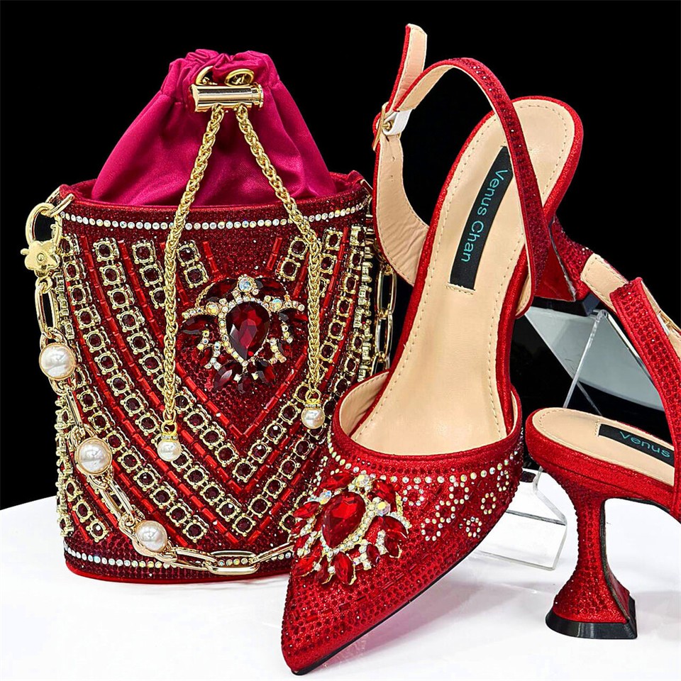 Latest Design Italian Shoes And Bag Set Sandals With Matching Bag Party ...