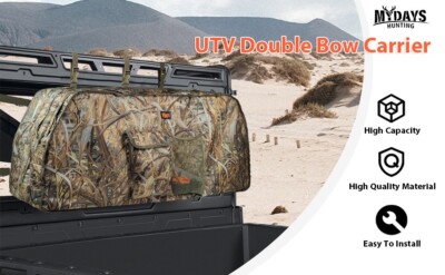 UTV Double Bow Carrier Compound Bow / Gun Rack for ATV/UTV | Camo | MYDAYS