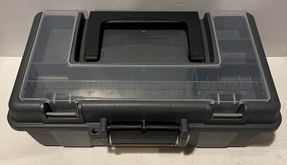 Plano Model 114 Plastic 13” Tool Box Fishing Tackle Storage Trinket Art ...