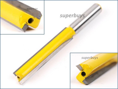 50mm Long 8mm Shank x 2" Straight Router Bit Dual Blade Wood Carving ...