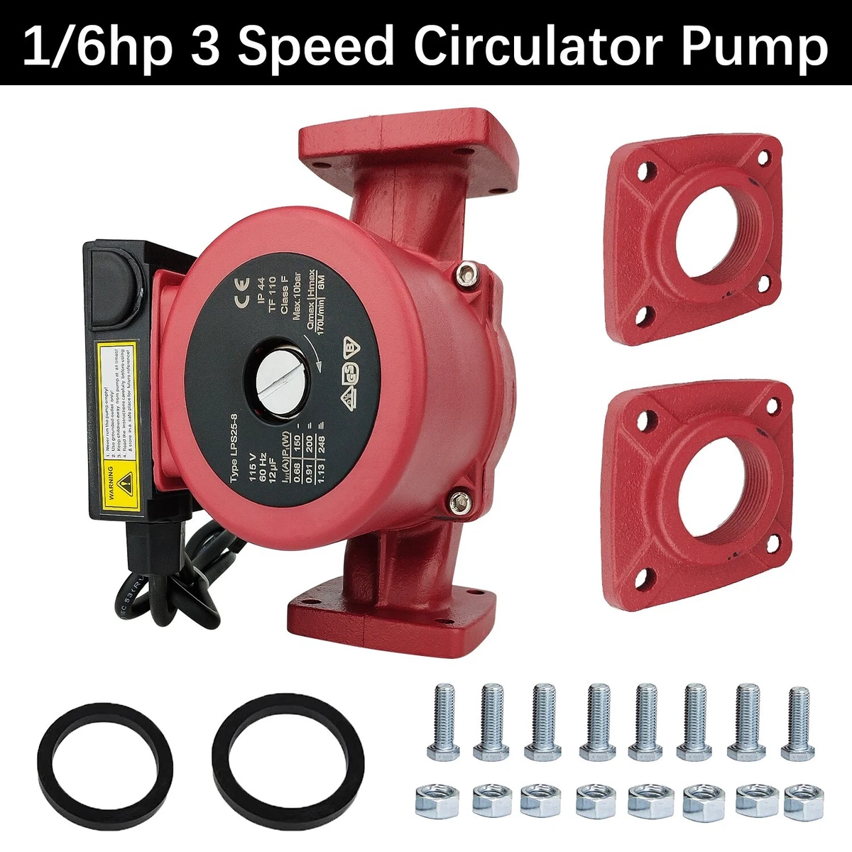 UPS15-58FC 3-Speed Circulator Pump W/ IFC, 1/25 HP, 115V, 55% OFF