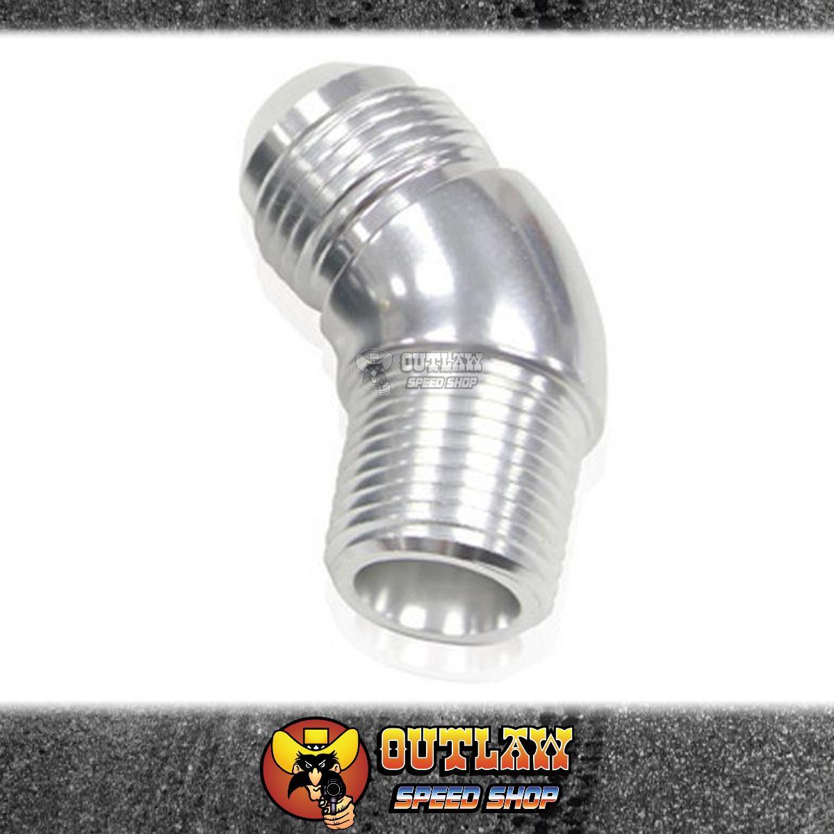 AEROFLOW 45° 1/2"TO -6AN FULL FLOW ADAPTOR - SILVER - AF523-06-08S | eBay