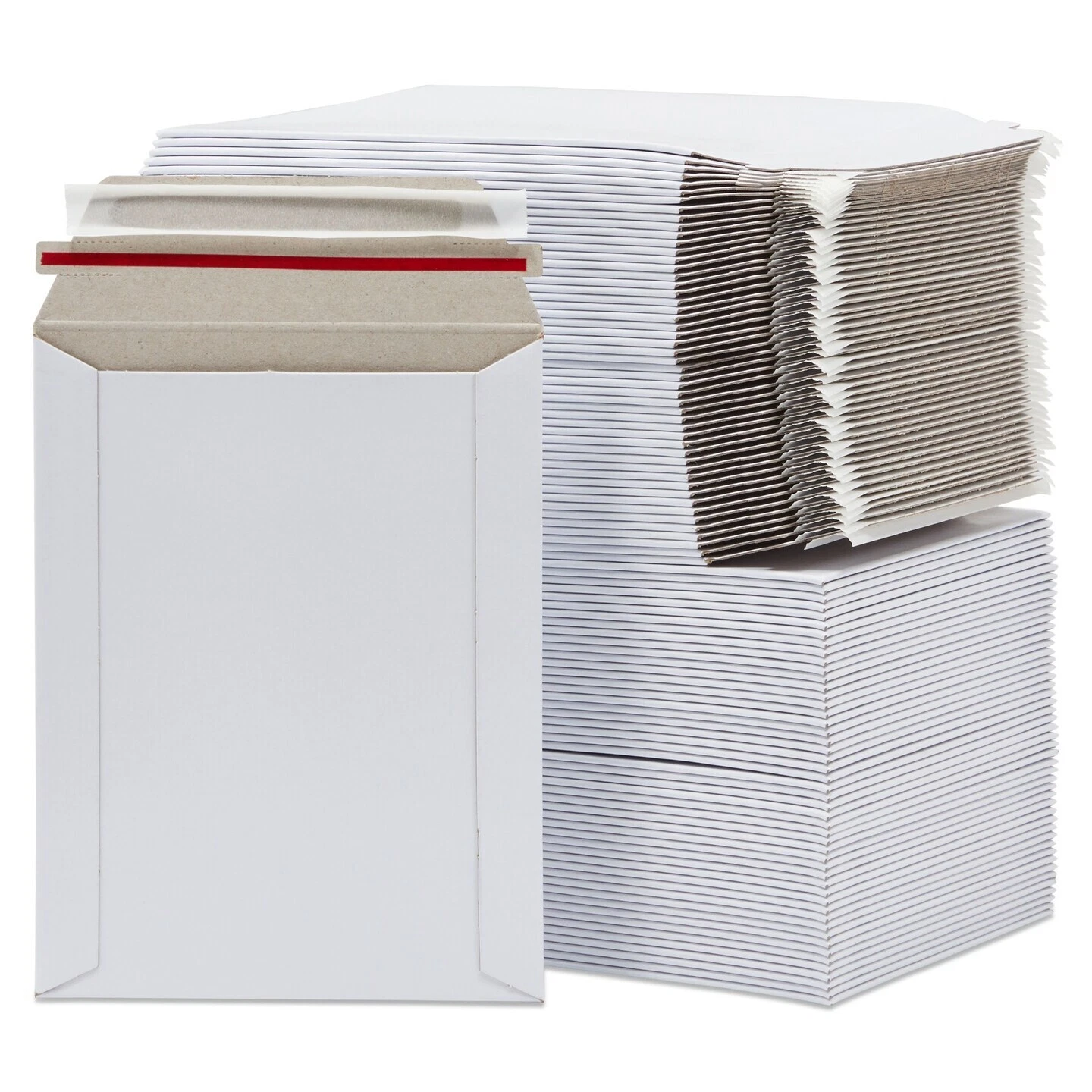 1-1000 6 x 8 White CD/DVD Self Seal Photo Ship Flat Cardboard Envelope ...