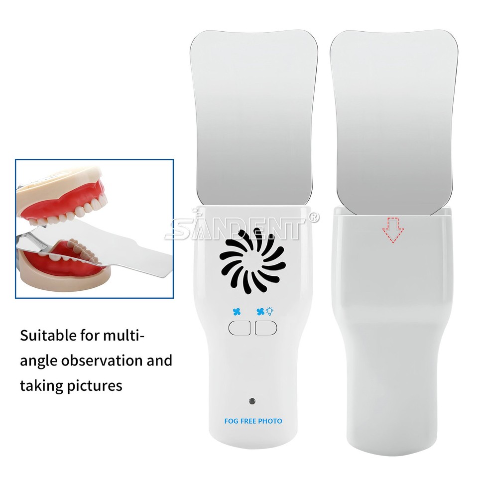 Dental Occlusal Mirror Fog Free LED Intra Oral Photo System 4 Mirrors ...