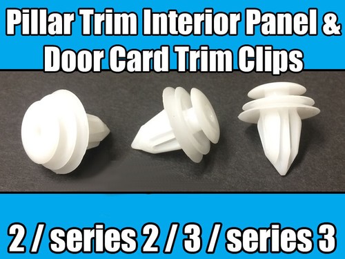 20x Clips For Mazda Pillar Trim Interior Panel & Door Card Trim White ...