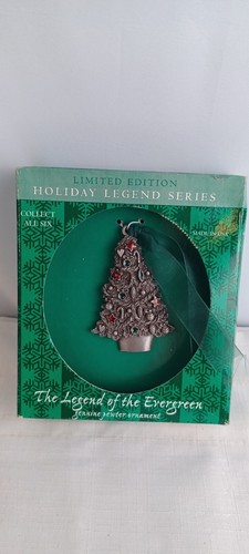 Legend Of The Evergreen Genuine Pewter Ornament Christmas Tree In Box ...