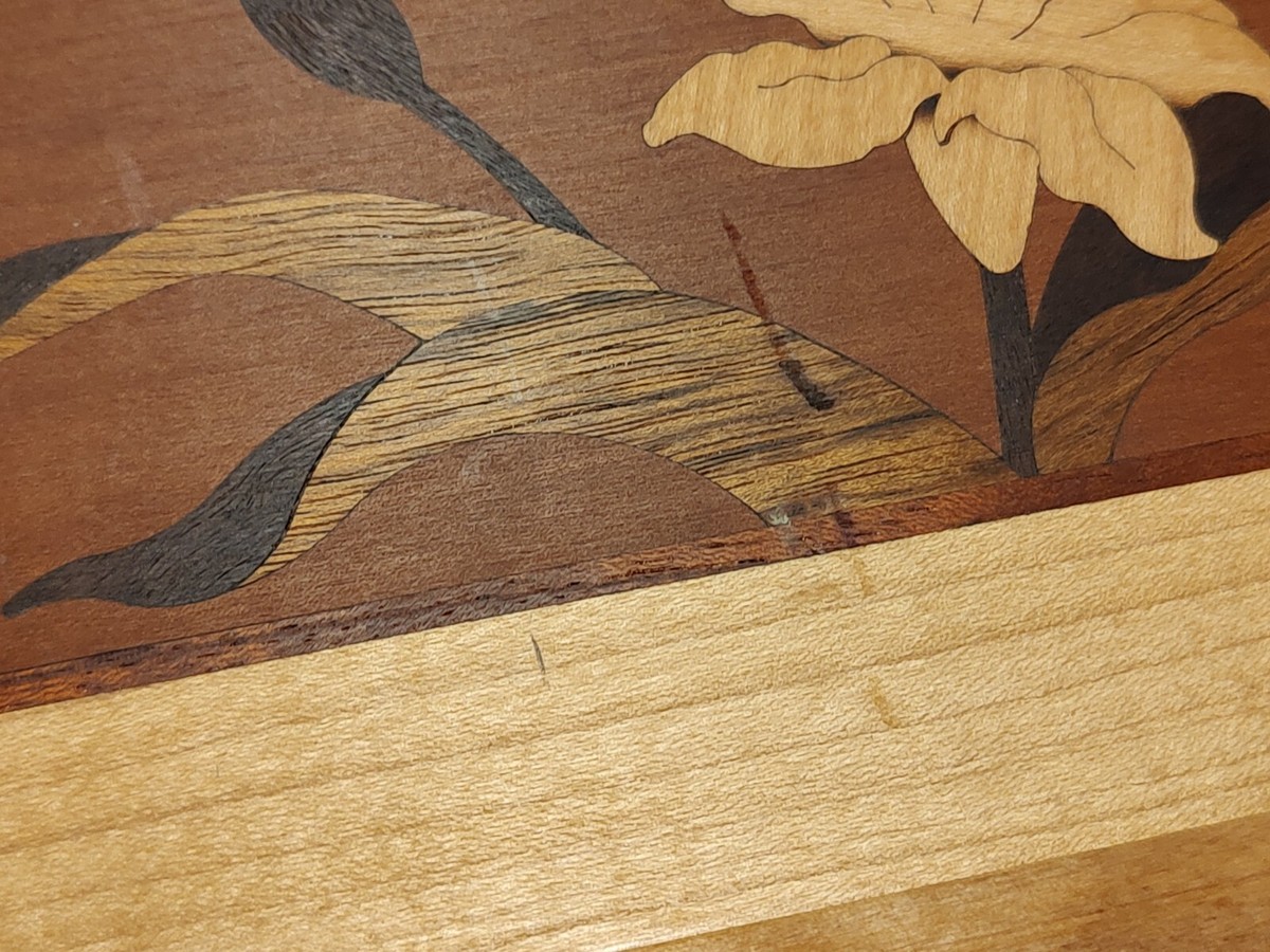 Hummingbird Inlay Wood Pattern 3D Layered Wood Art, Hummingbird