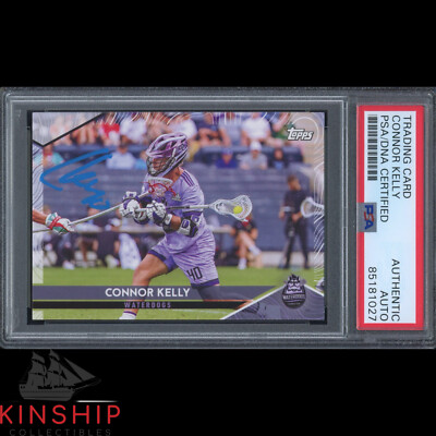 Connor Kelly signed Topps Trading Card PSA DNA Slab Lacrosse PLL Auto ...