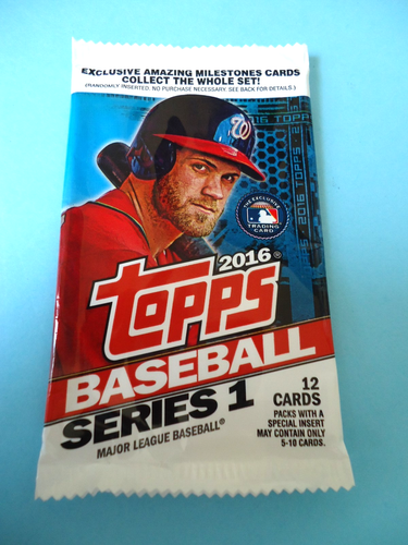 2016 Topps Baseball card wrapper - Series 1 - Bryce Harper ...