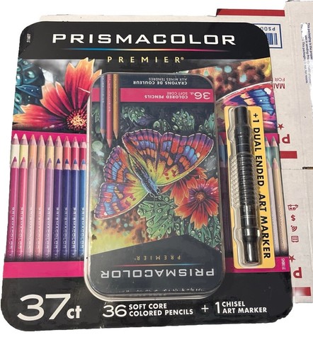 A Prismacolor Premier Soft Core Colored Pencils, Assorted Colors, 37 ...