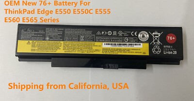 Genuine 45N1762 Laptop Battery For ThinkPad (Edge) E550 E550c E555 E560 ...