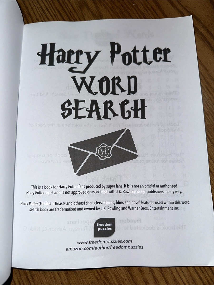 Harry Potter Word Scramble Buy Harry Potter Activity Book: Unofficial