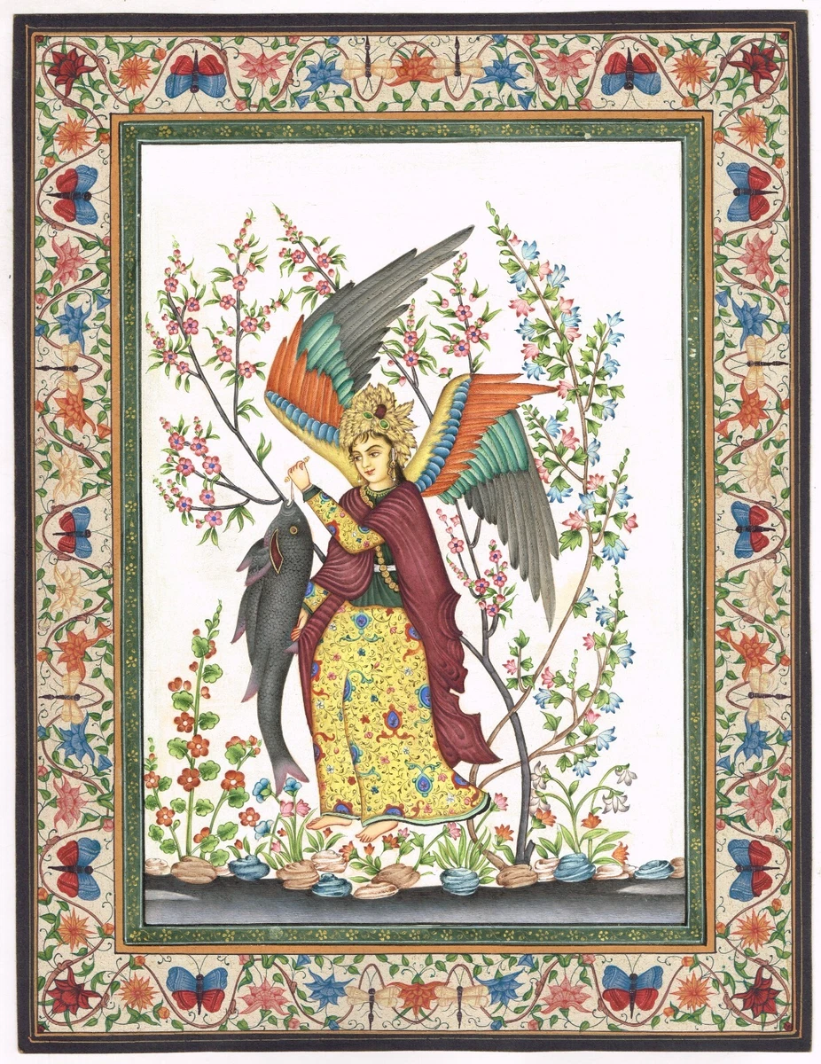 Persian Miniature Painting Angels