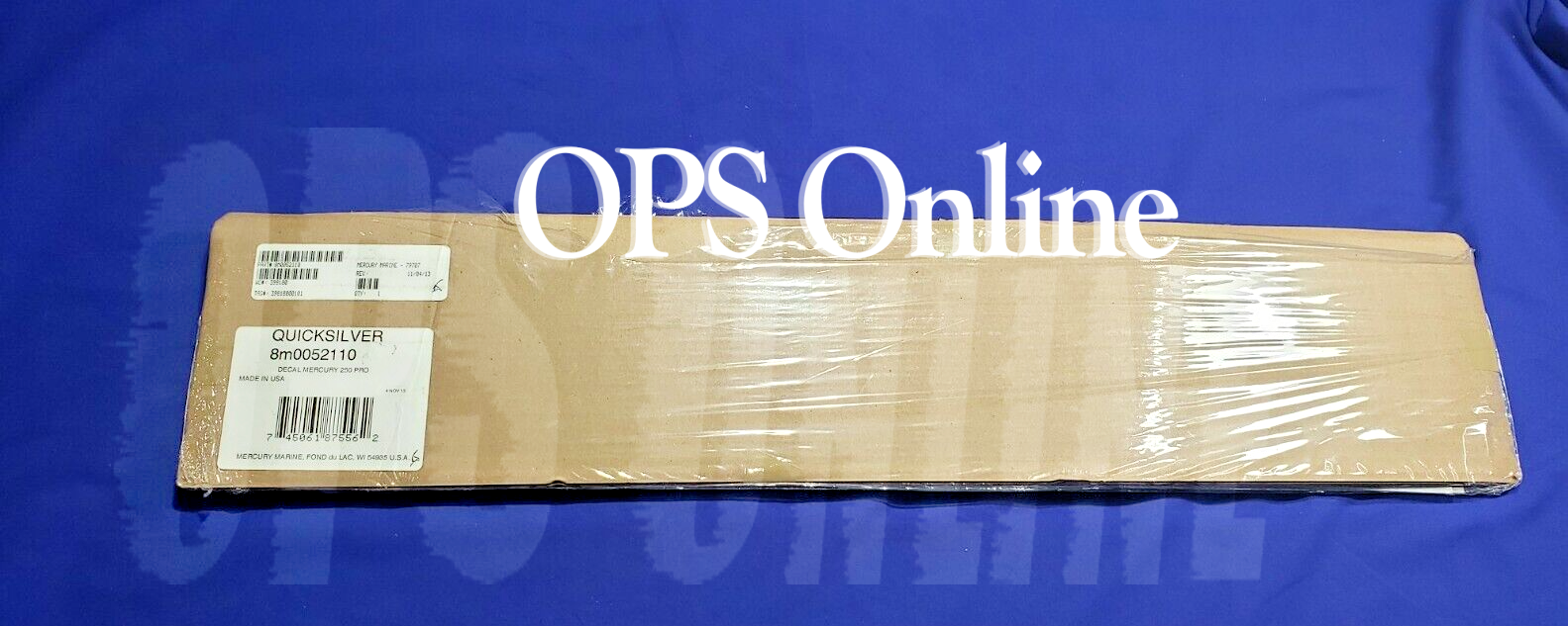 New/ OEM Mercury 200-300 HP Pro Verado Cowling Decal Set # 8M0052110 ...