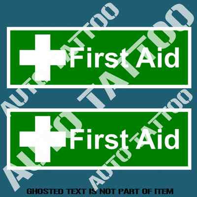 FIRST AID KIT DECAL STICKER SET FOR MEDICINE BOX COMMERCIAL OH&S ...