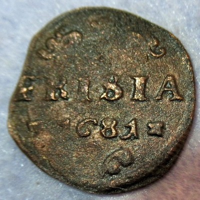 Early date 1681 New York Penny Colonial Copper Cent Friesland Mint ...