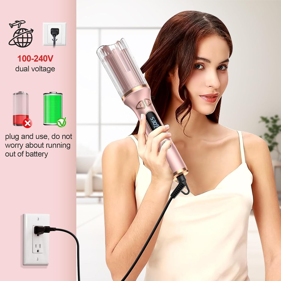 Automatic Curling Iron, Auto Curling Wand with 1 inch Large Ceramic ...