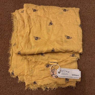 FAT FACE Bee Scarf Mustard. Super Soft Viscose. *New With Tags* BNWT ...