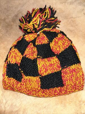 Women/Mens Nepal Handmade Wool Winter Hats Ski Cap Solid Hats | eBay ...