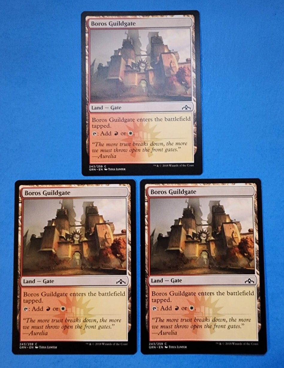 3x Boros Guildgate Guilds of Ravnica 2018 Mtg Magic Card Dual Land Gate ...