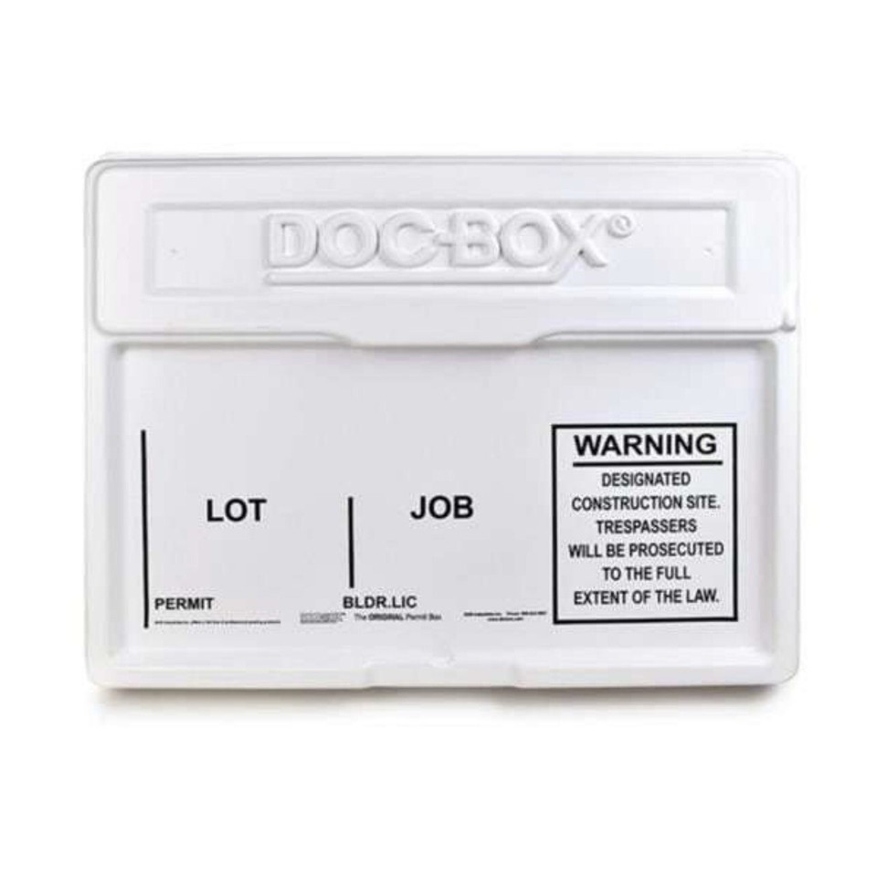 Jobsite Posting Permit Box Unit Outdoor/Indoor Standard • 21” x 27” x 4 ...