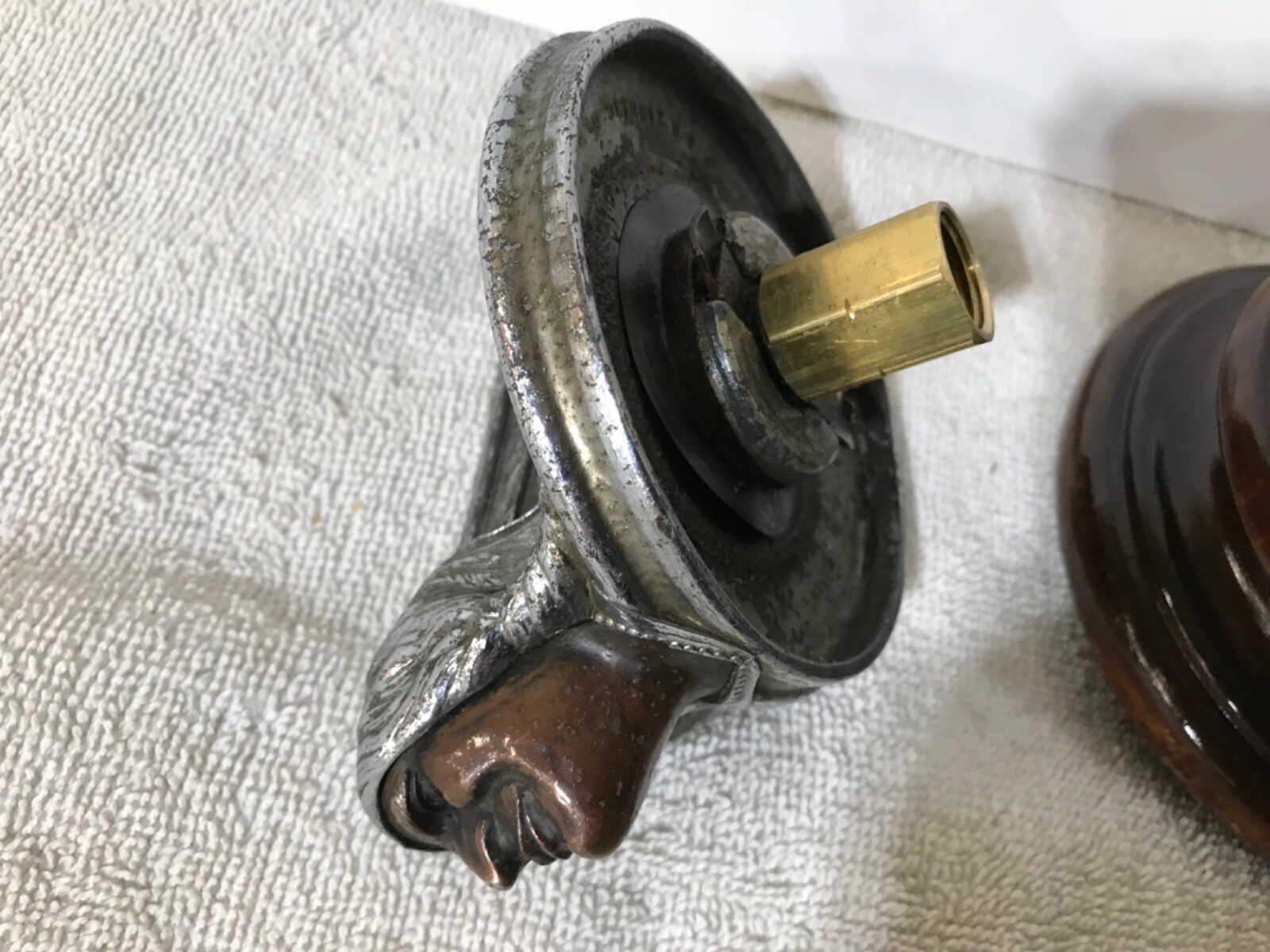 Vintage 1920s Pontiac Indian Radiator Cap on Wood Mount | eBay