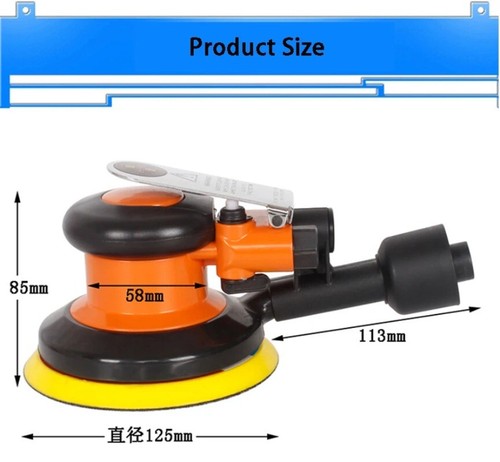 Polisher Vacuuming Pneumatic Polishing Machine 125mm Disc Sandpaper ...