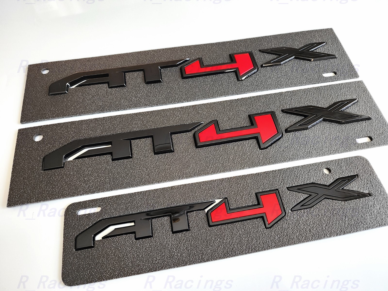 4PCS Gloss Black Red Doors Rear AT4X Sierra Emblems GMC 2023-2024 ...