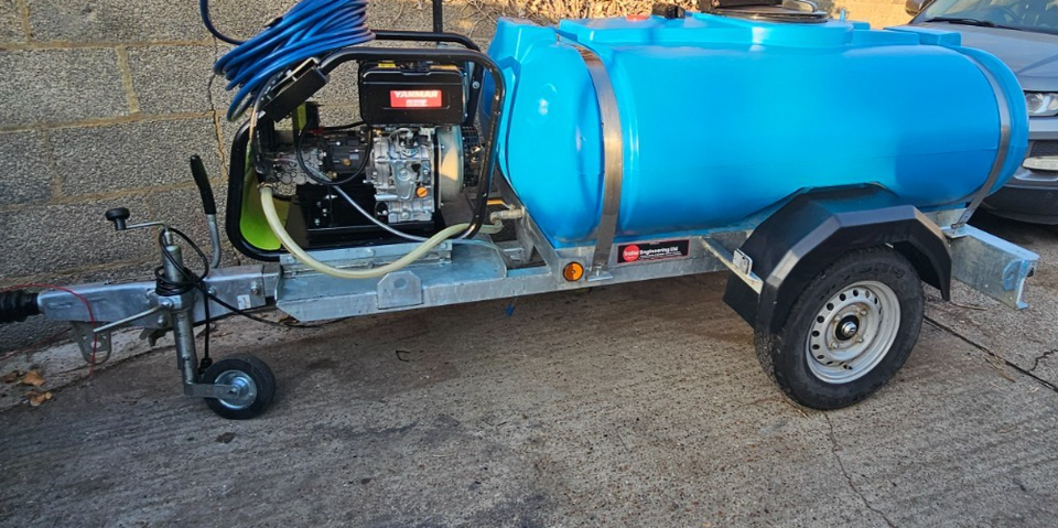 Pramac Diesel Jet Wash Towable 1125 Litre Pressure Washer bowser Yanmar ...