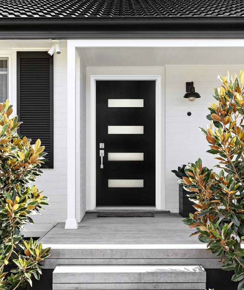 36'' x 80''Fiberglass Exterior KD Door, 4-9/16" Jamb Entry Door with ...