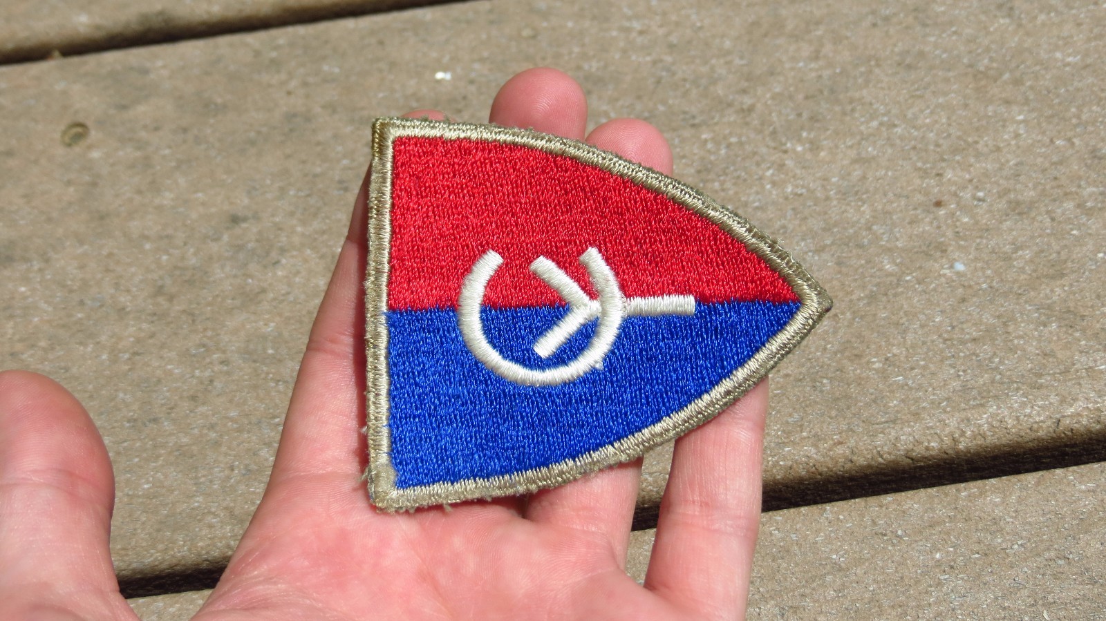 WW2 US ARMY MILITARY 38th Division Patch SSI INSIGNIA RARE SILVER ...