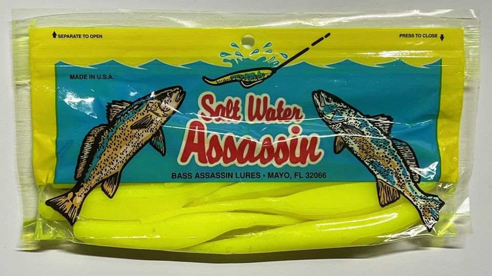 SaltWater Assassin 5" S.W.Shad Bass Assassin Lures - 8Pcs / Color ...