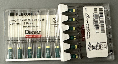 Dentsply Maillefer Dental FLEXOFILE Size 35, 25mm Stainless Steel 6/Pk ...