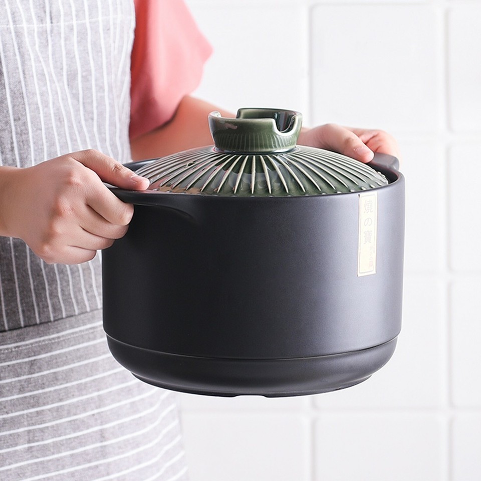 Ceramic Cooking Pot Cooking Clay Earthenware Pot Casserole Stew Pot ...