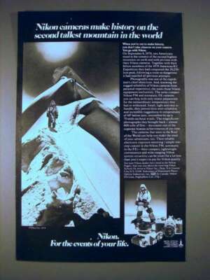1979 Nikon Camera Ad - Make History On Mountain! | eBay