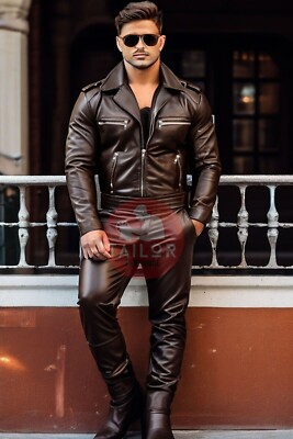 MEN SOFT SHEEP LEATHER BLACK CATSUIT FRONT ZIPPER OVERALL BODYSUIT ...