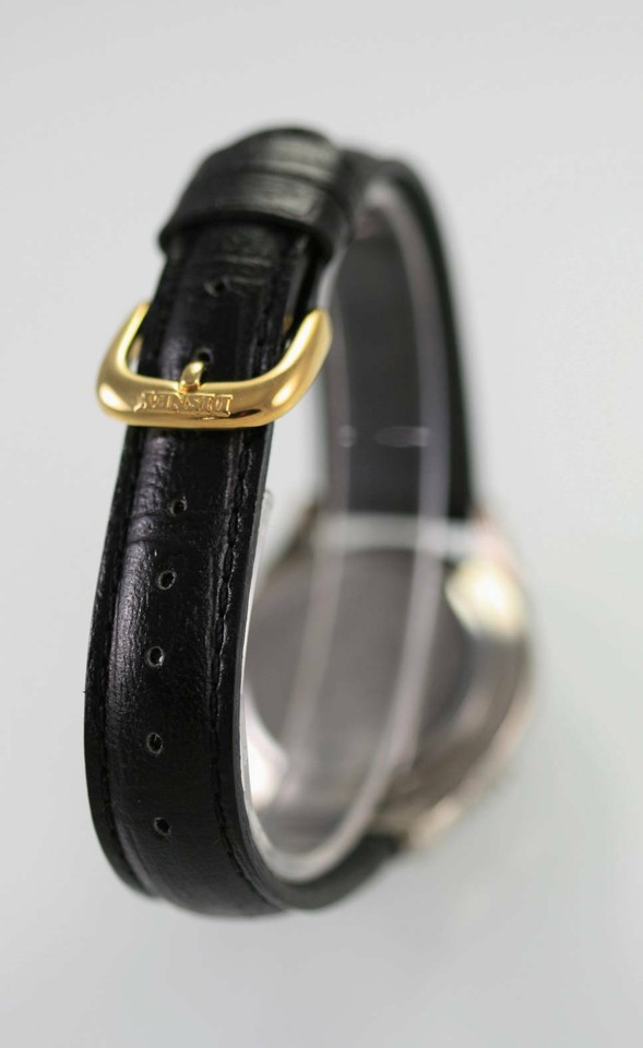 Fossil Watch Womens Black Leather Silver Stainless Steel Date 24hr Gray ...