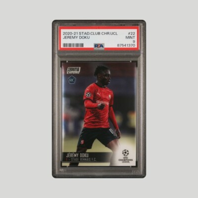 2020 Topps Stadium Club Chrome Jeremy Doku Rookie PSA 9 | eBay