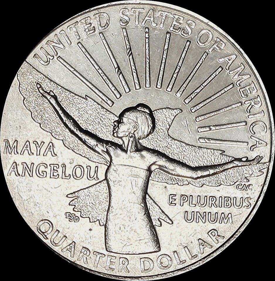 2022-P DDR ERROR, MAYA ANGELOU WASHINGTON QUARTER, VERY BEAUTIFUL COIN ...