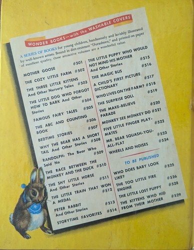 Vintage 1947 PETER RABBIT & other stories HARDCOVER BOOK Wonder Books ...