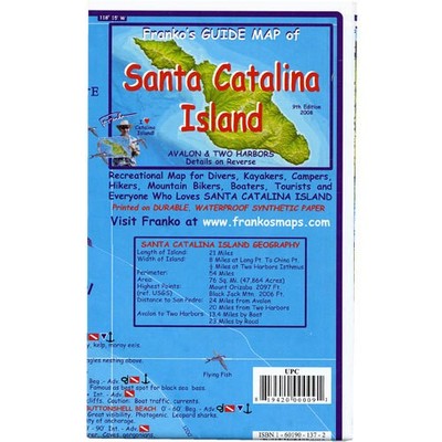 Franko Maps Santa Catalina Island Folded Map B401 | eBay